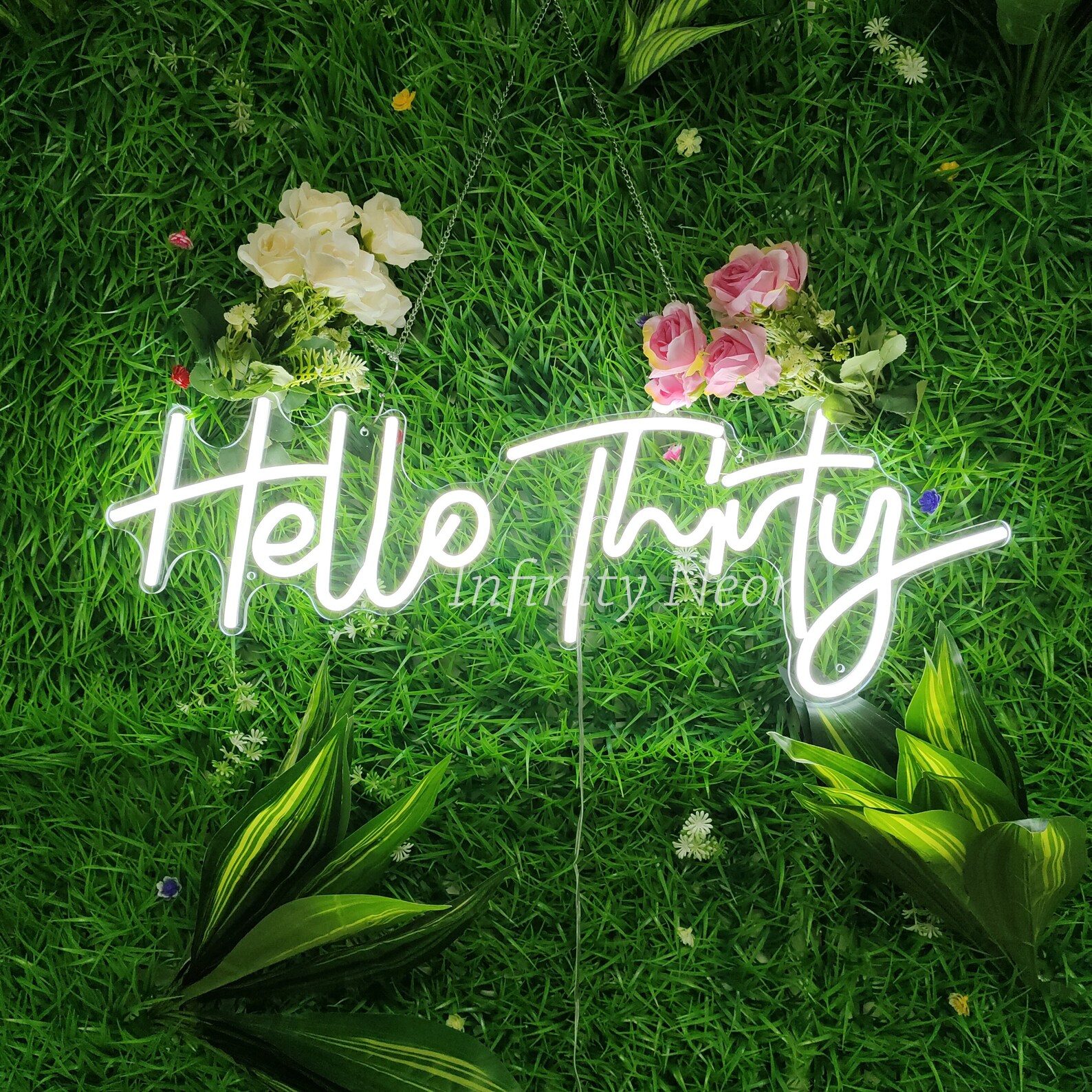 Custom Neon Sign Hello Thirty Neon Sign Custom Wedding Neon | Etsy