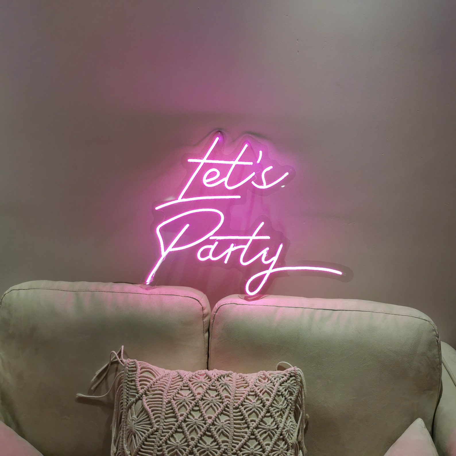 Let's Party Neon Sign Flex Led Neon Light Sign Led Text - Etsy