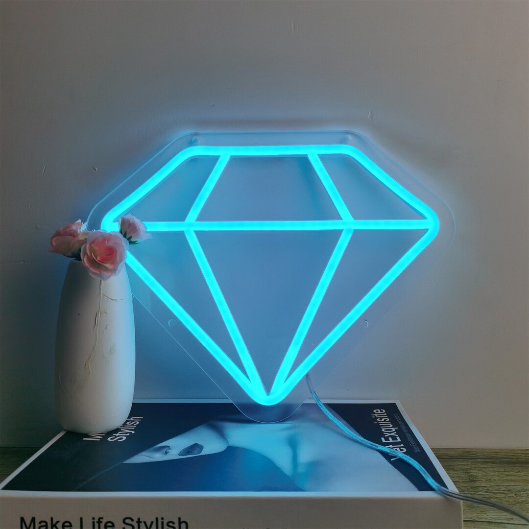 Diamond Neon Sign, Custom Neon Sign, Led Neon Sign, Neon Sign for Wall ...
