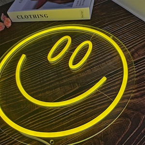 Smiley Face Neon Sign, Smiley Face Light Sign for Bedroom Kids Room ...