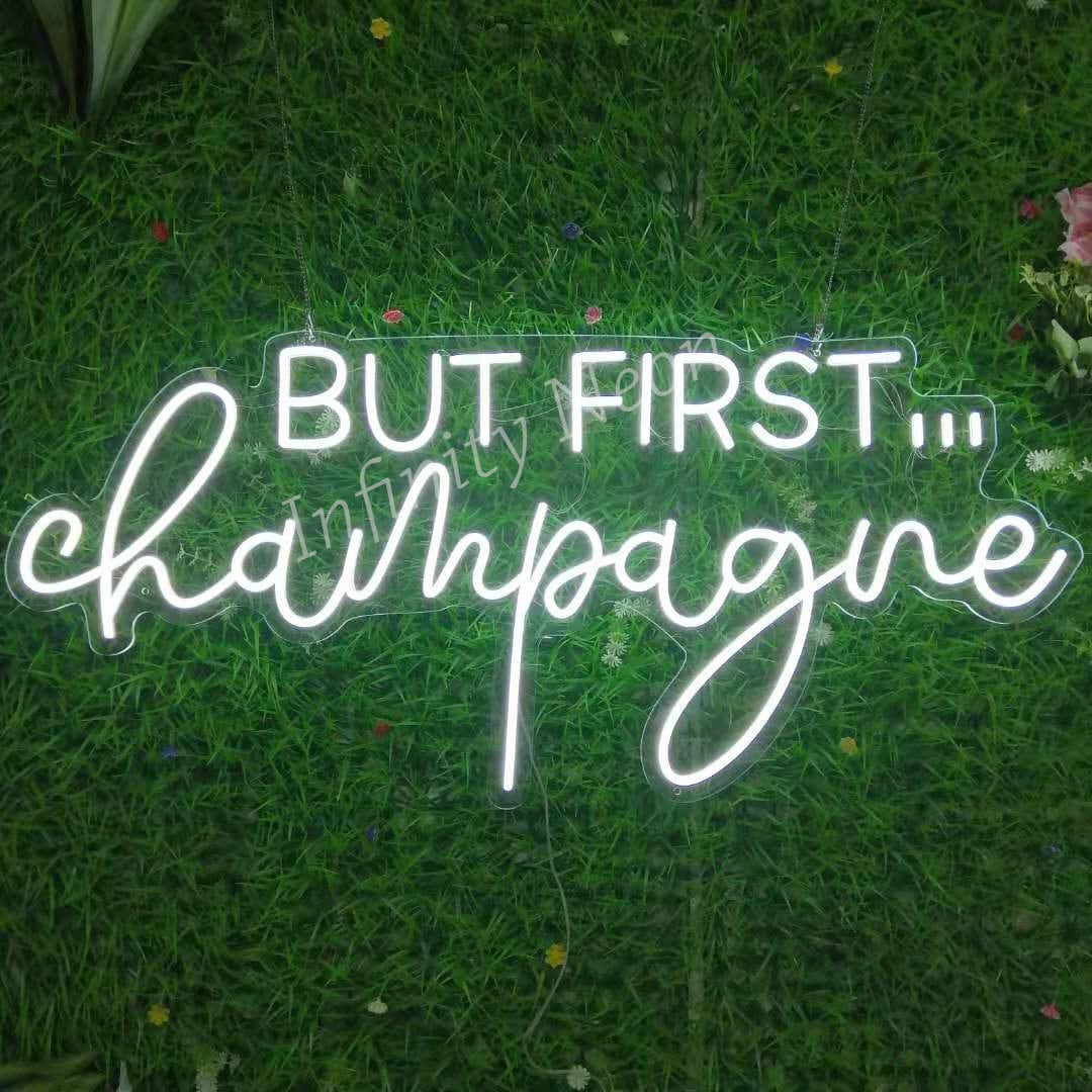 BUT FIRST Champagne Neon Sign / Custom Neon Sign/ Custom - Etsy