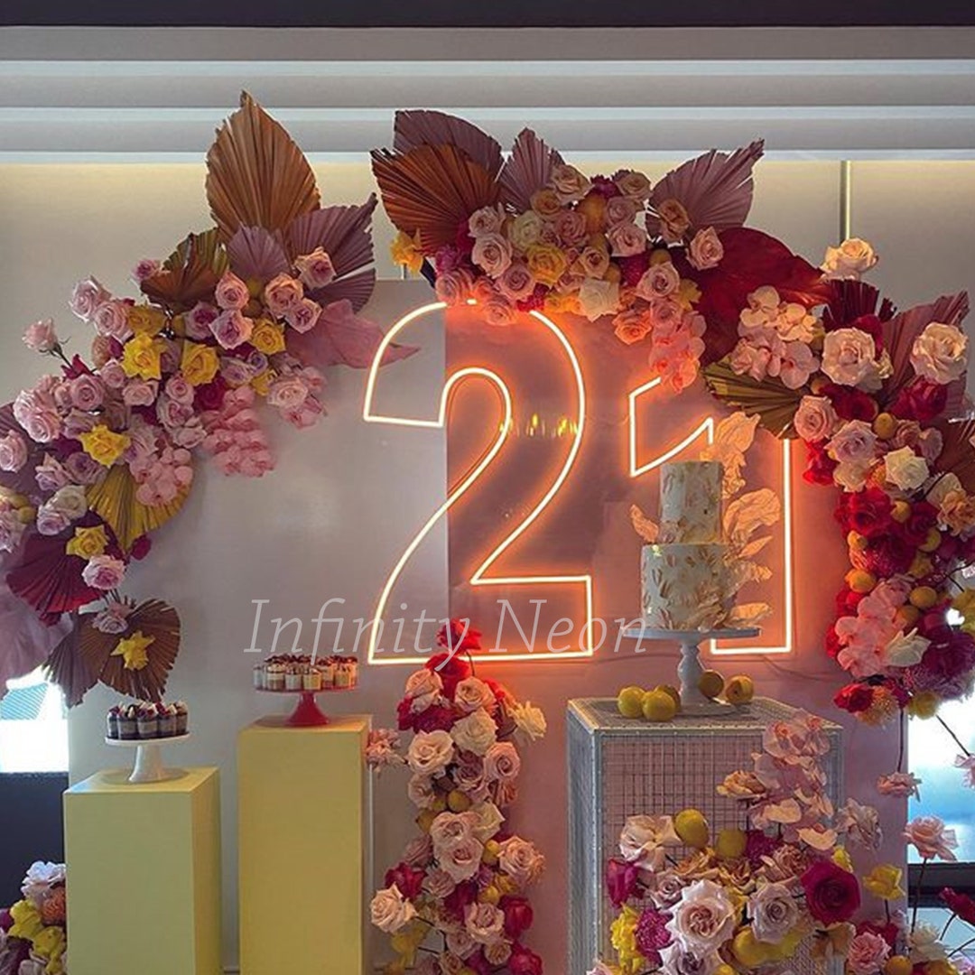 Twenty One Birthday Neon Sign/ Custom Neon Sign/ Custom Name Neon Sign ...