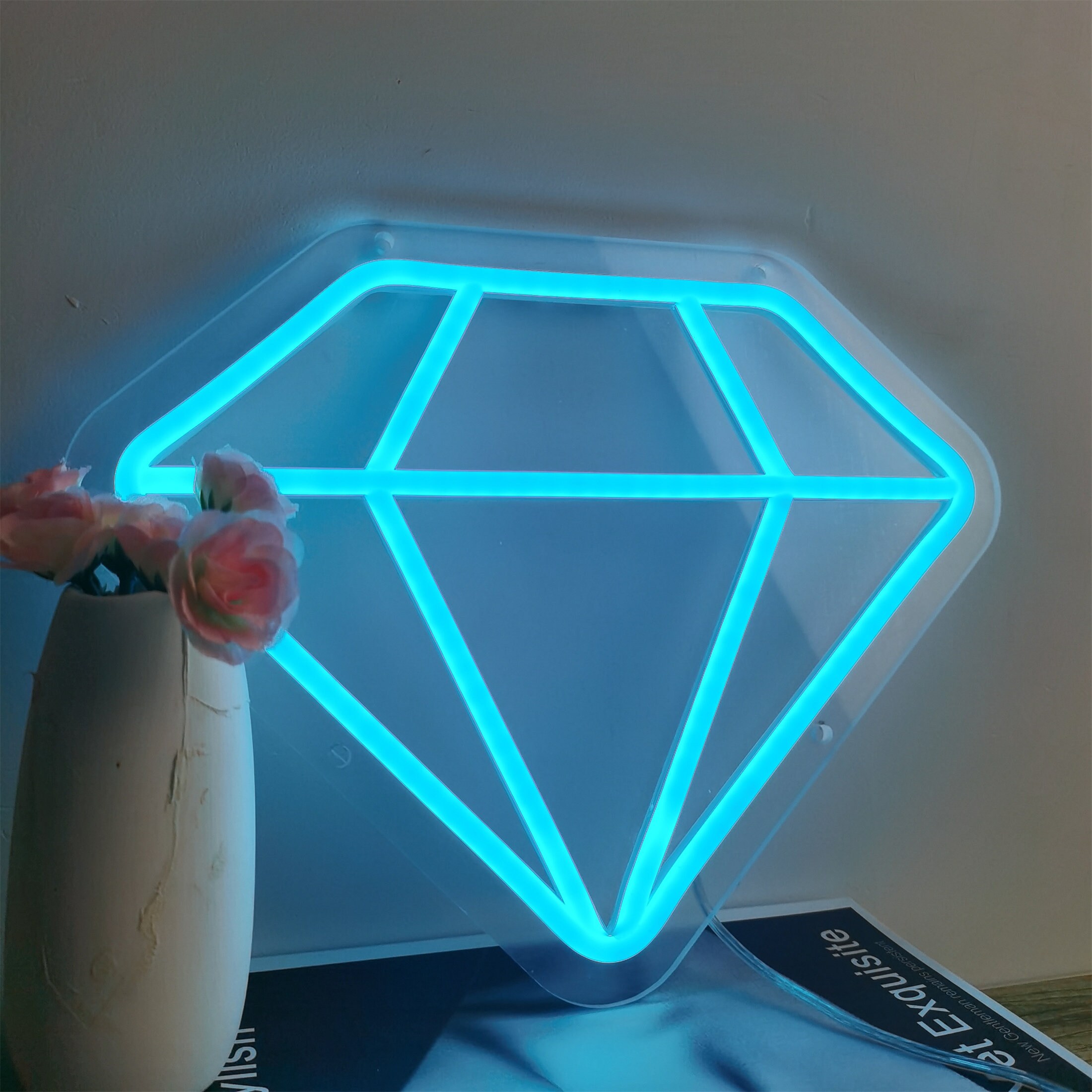 Diamond Neon Sign, Custom Neon Sign, Led Neon Sign, Neon Sign for Wall ...