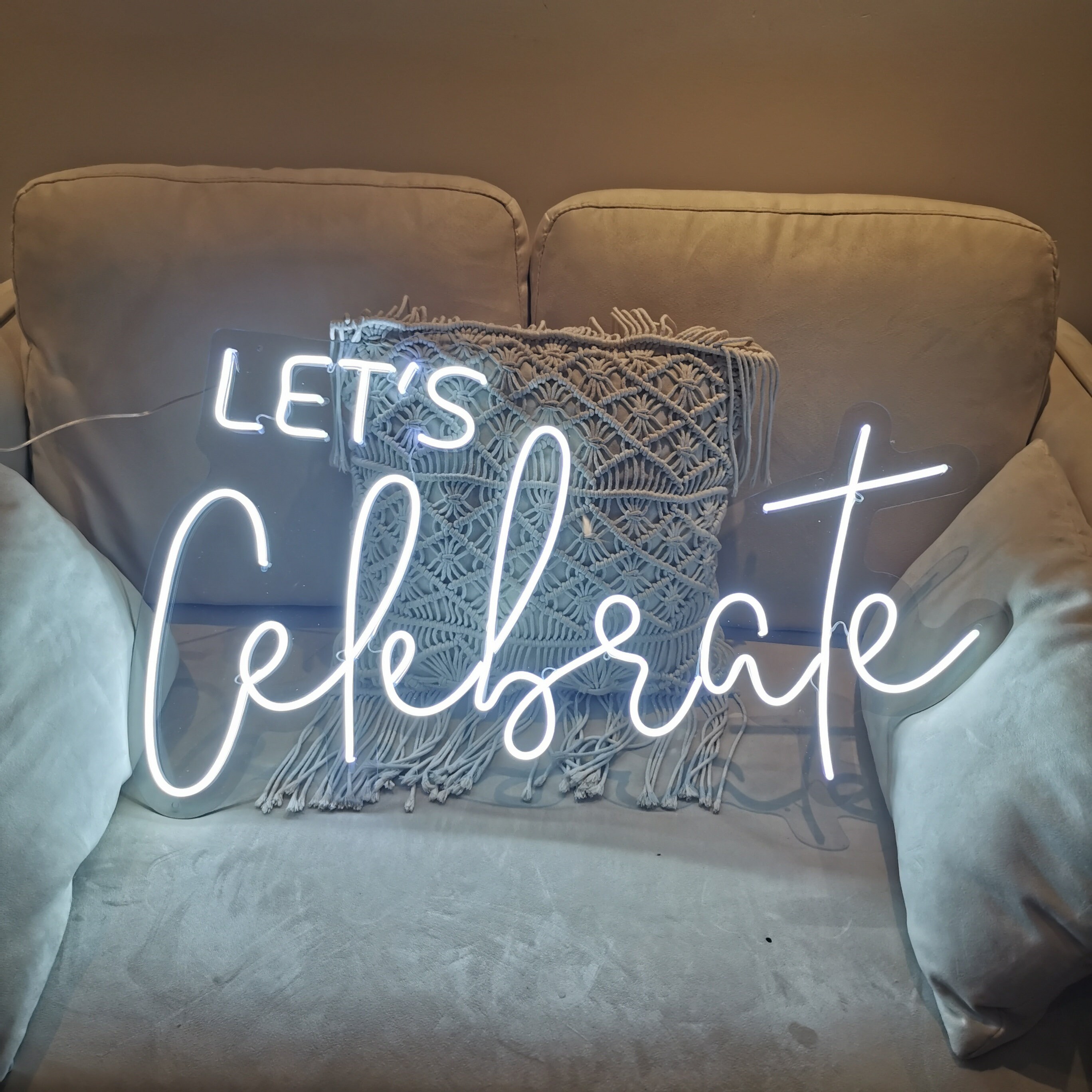 CUSTOM NEON SIGN Lets Celebrate Sign Light Wedding Decor Neon | Etsy