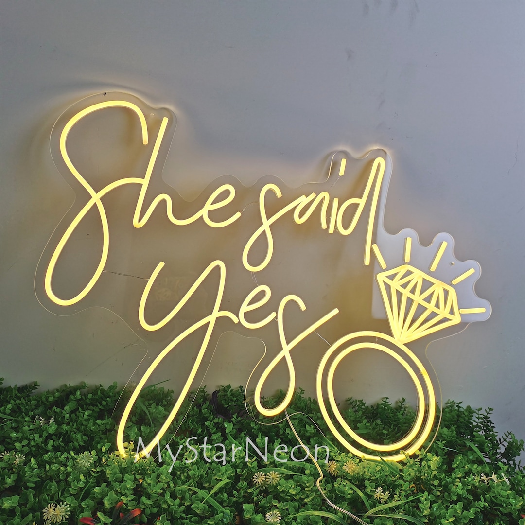 She Said Yes Neon Sign,custom Wedding Neon Sign,bedroom Neon Sign ...