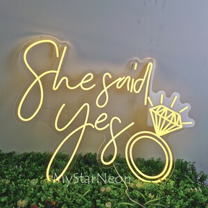 She Said Yes Neon Sign,custom Wedding Neon Sign,bedroom Neon Sign ...