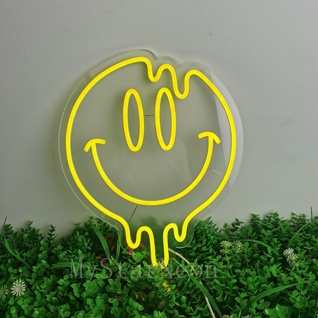 Smiley Face Neon Sign,smiley Neon Sign Wall Decor,led Signs for Bedroom ...