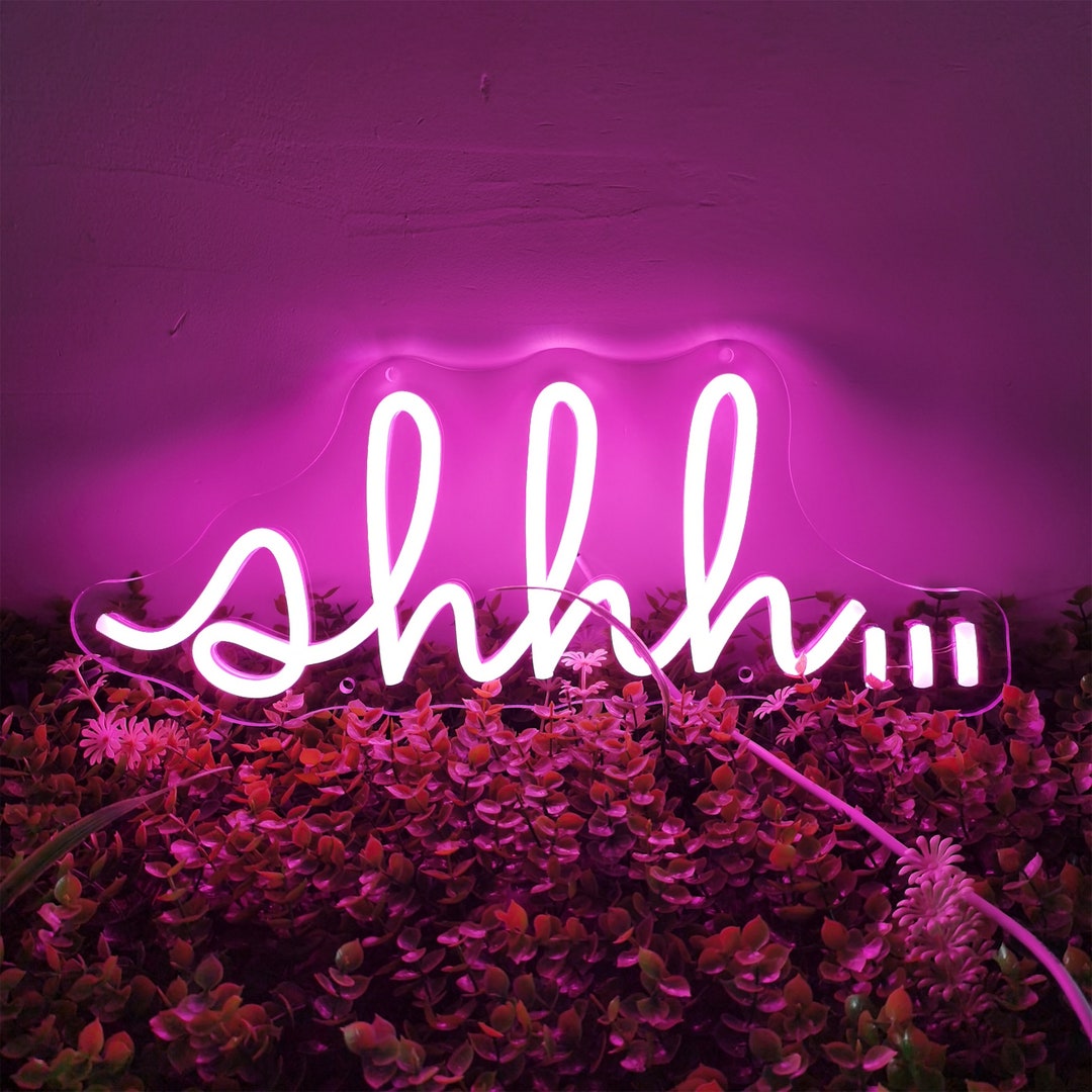 Shhh Neon Sign,neon Signs for Wall Decor, Led Neon Sign ,bedroom Bar ...