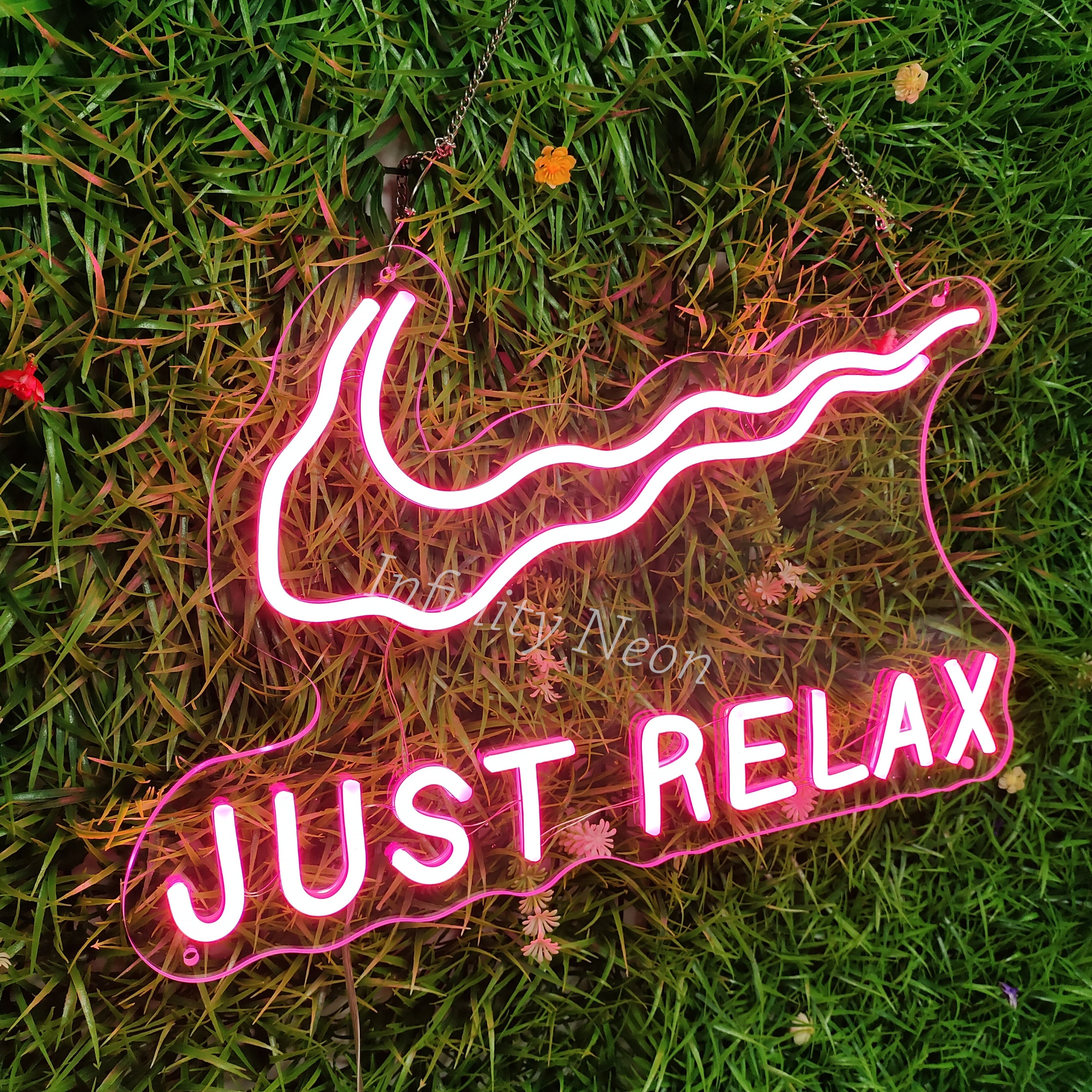 Custom Just Relax Neon Sign Text LED Neon Lights Room Bar Home | Etsy