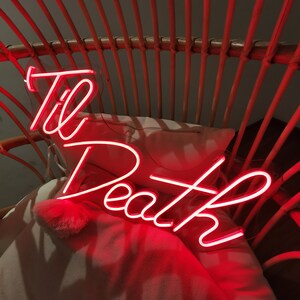 Til Death Wedding Neon Sign Custom Neon Light Sign Led Custom Red Light ...