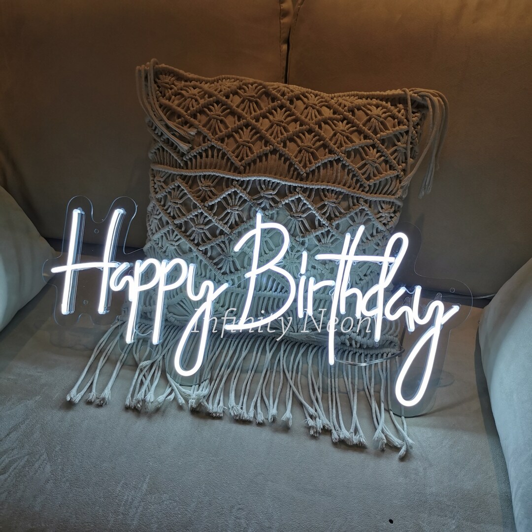 Custom Happy Birthday Neon Sign Bar Sign Party Neon Led Neon Light ...