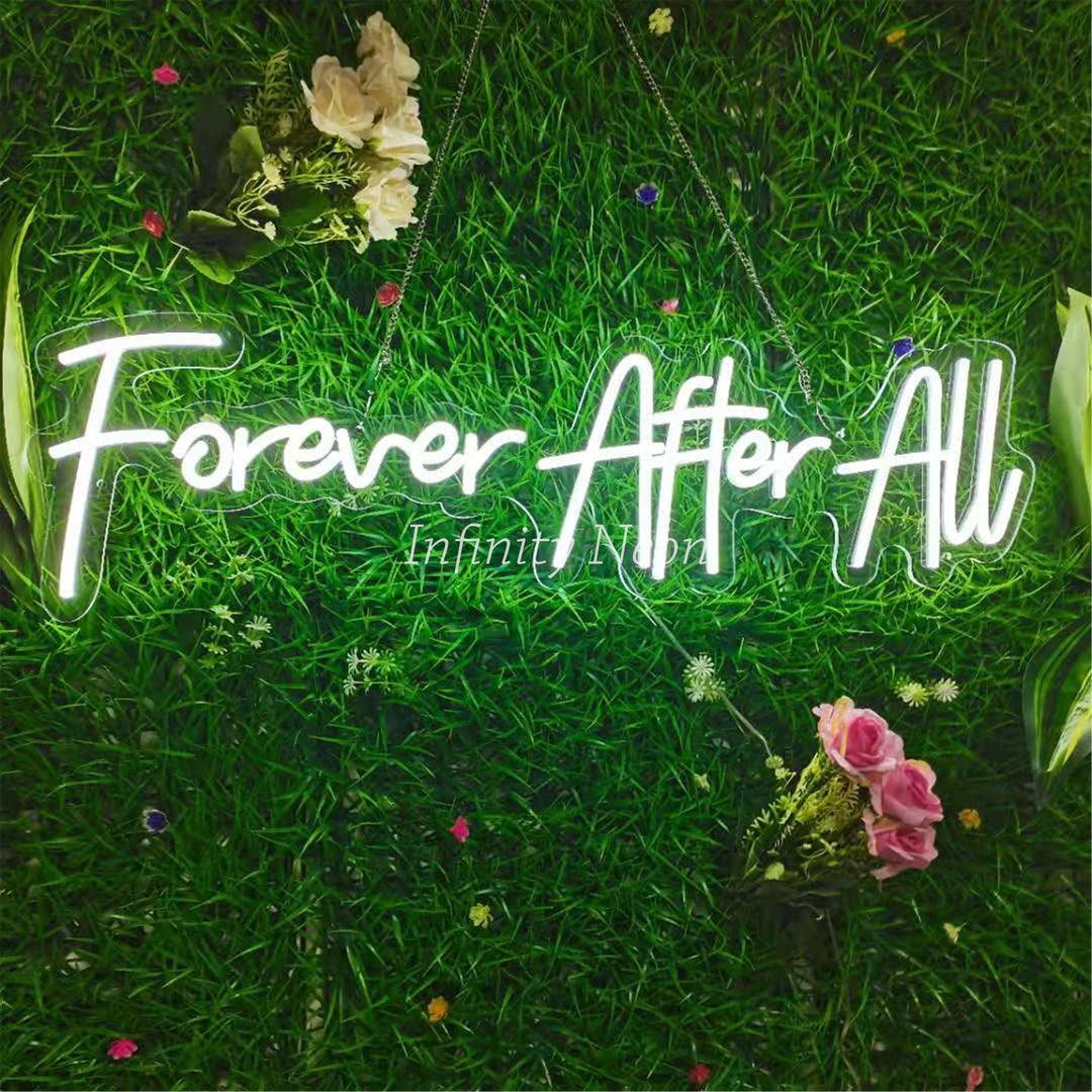 Forever After All Neon Sign Custom Neon Light Sign Led Custom White ...