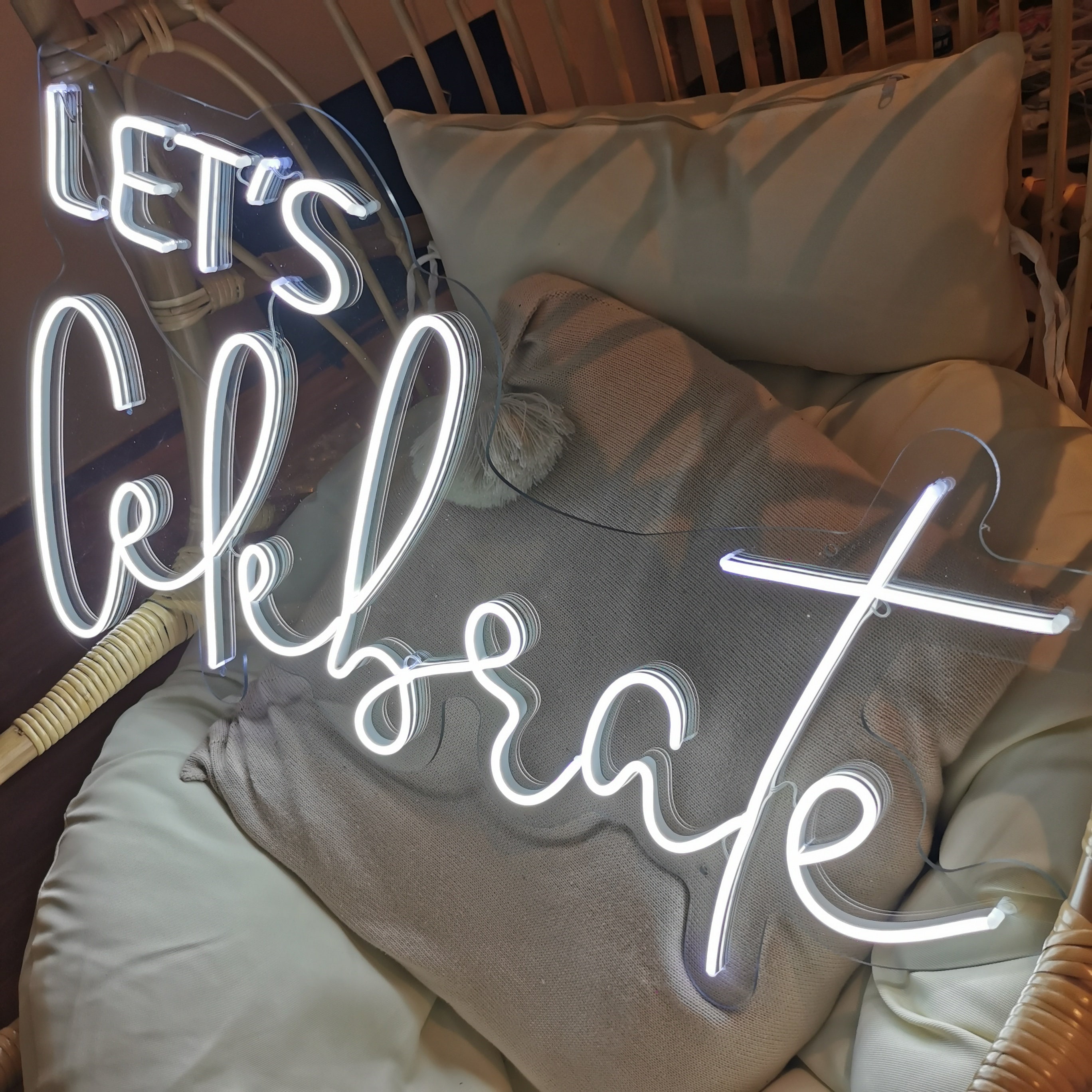 CUSTOM NEON SIGN Lets Celebrate Sign Light Wedding Decor Neon | Etsy