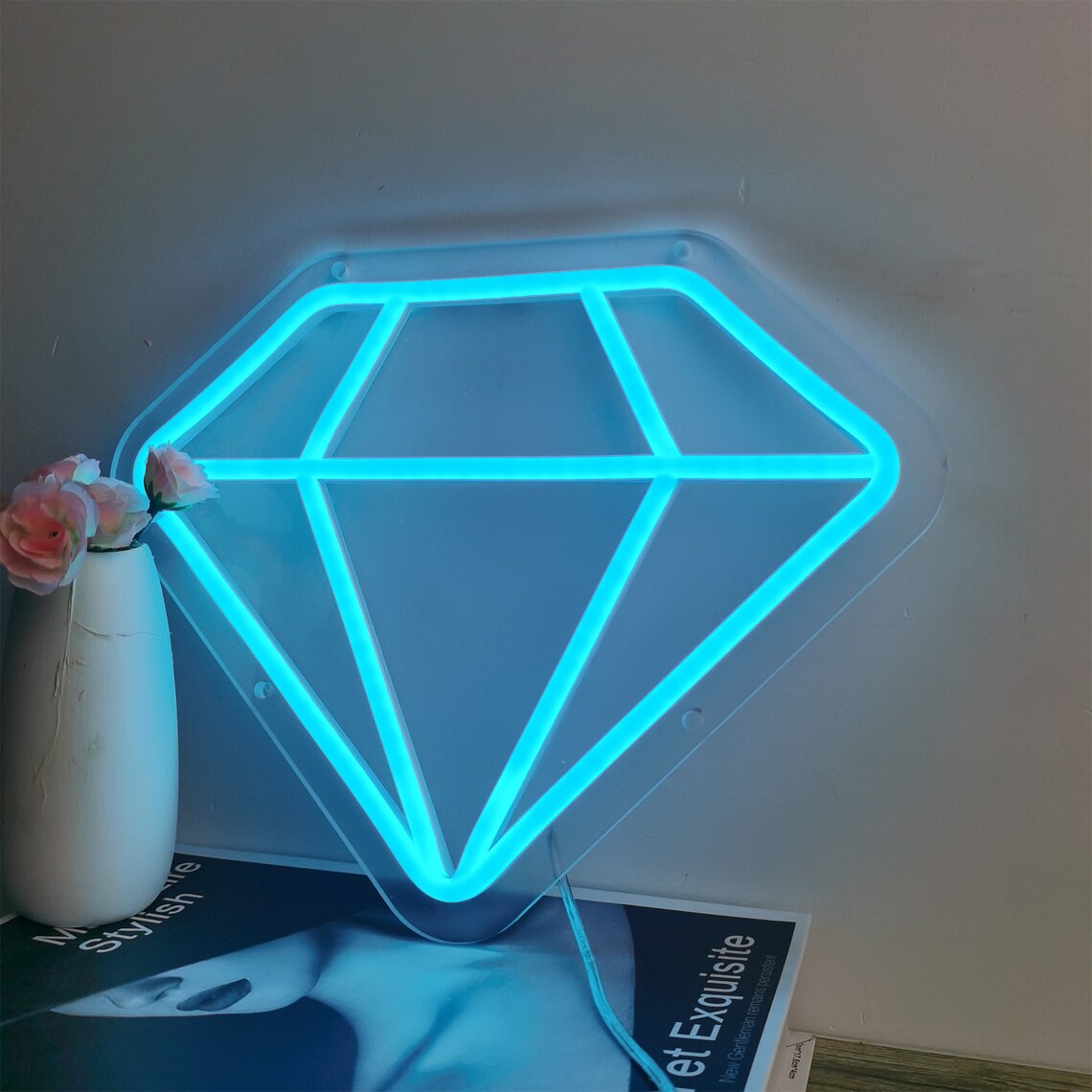 Diamond Neon Sign, Custom Neon Sign, Led Neon Sign, Neon Sign for Wall ...