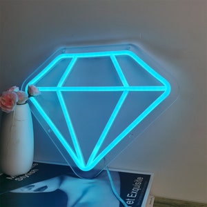 Diamond Neon Sign, Custom Neon Sign, Led Neon Sign, Neon Sign for Wall ...