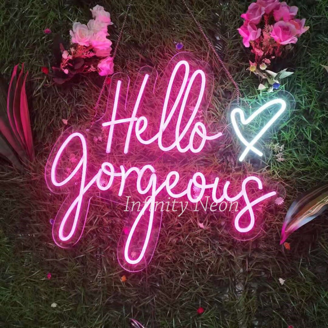 Hello Gorgeous Neon Signneon Sign Bedroomneon Lightsneon - Etsy