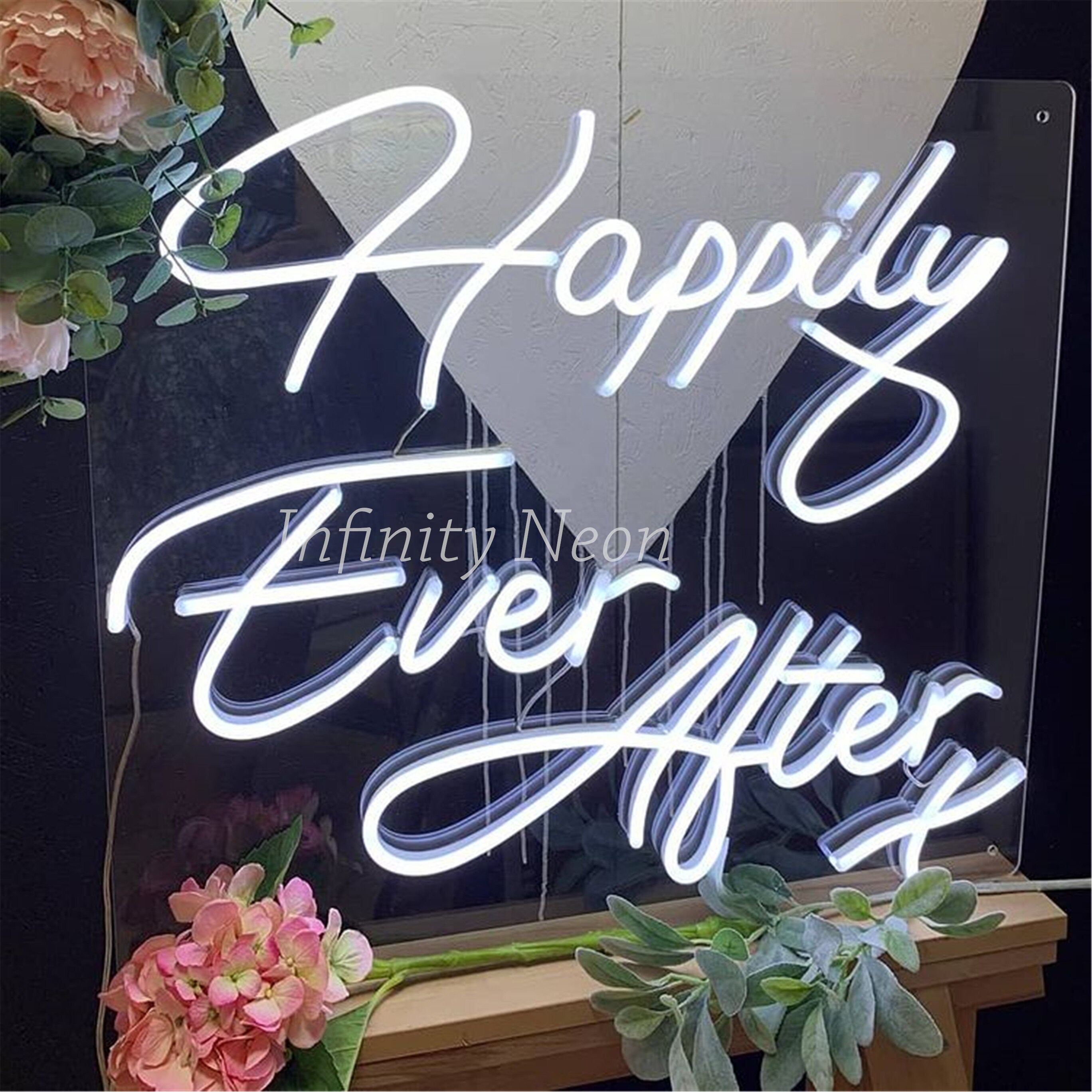 CUSTOM NEON SIGN Happily Ever After X Neon Sign Light Wedding | Etsy