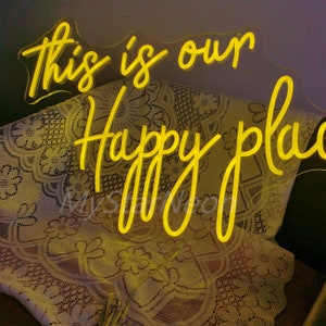 This is Our Happy Place Neon Sign Custom, Led Lights Home Decor, Neon ...