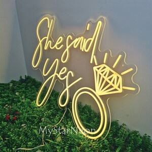 She Said Yes Neon Sign,custom Wedding Neon Sign,bedroom Neon Sign ...
