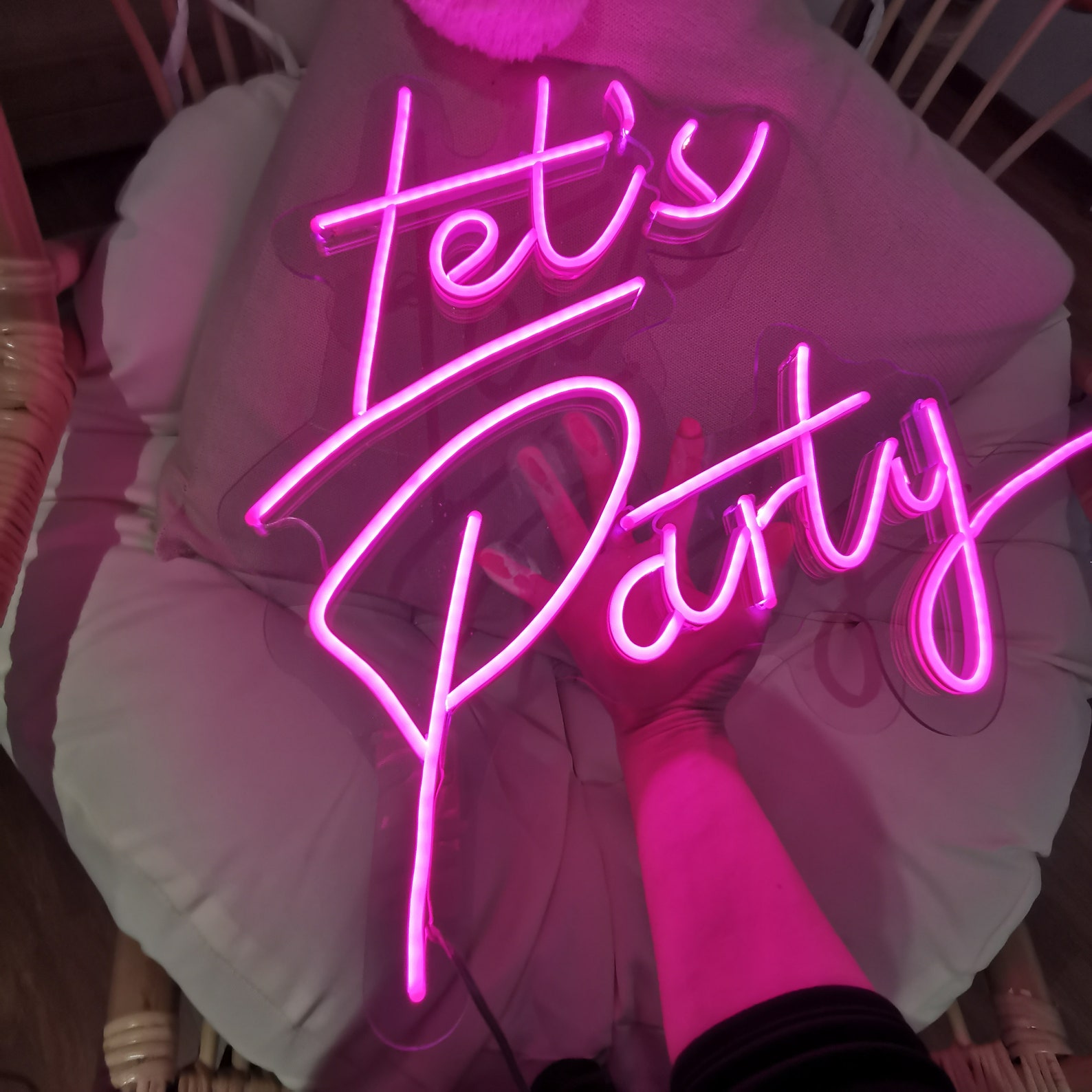 Let's Party Neon Sign Flex Led Neon Light Sign Led Text - Etsy