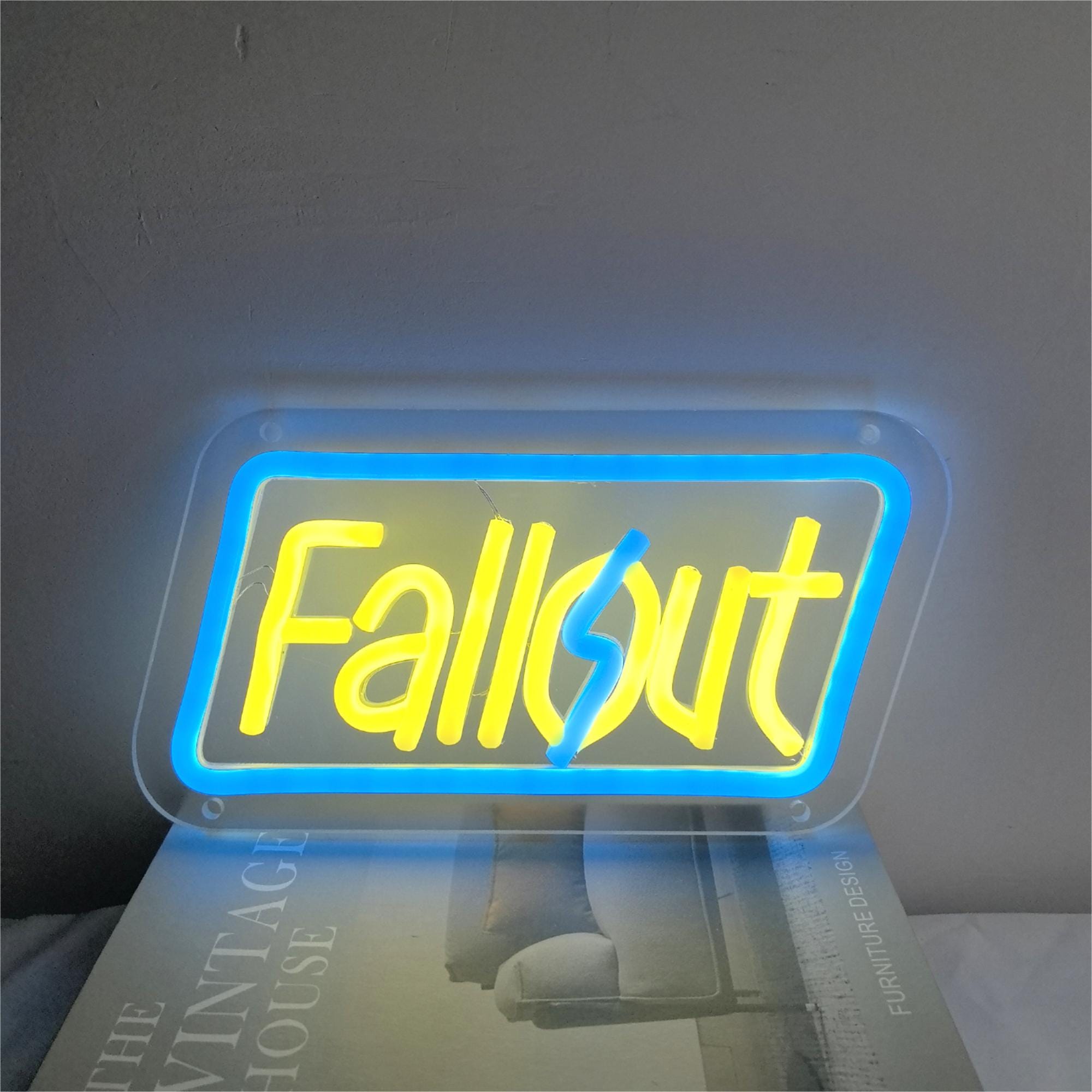 Fallout Neon Sign, Wall-mounted Gaming Room Man Cave Party Bedroom ...