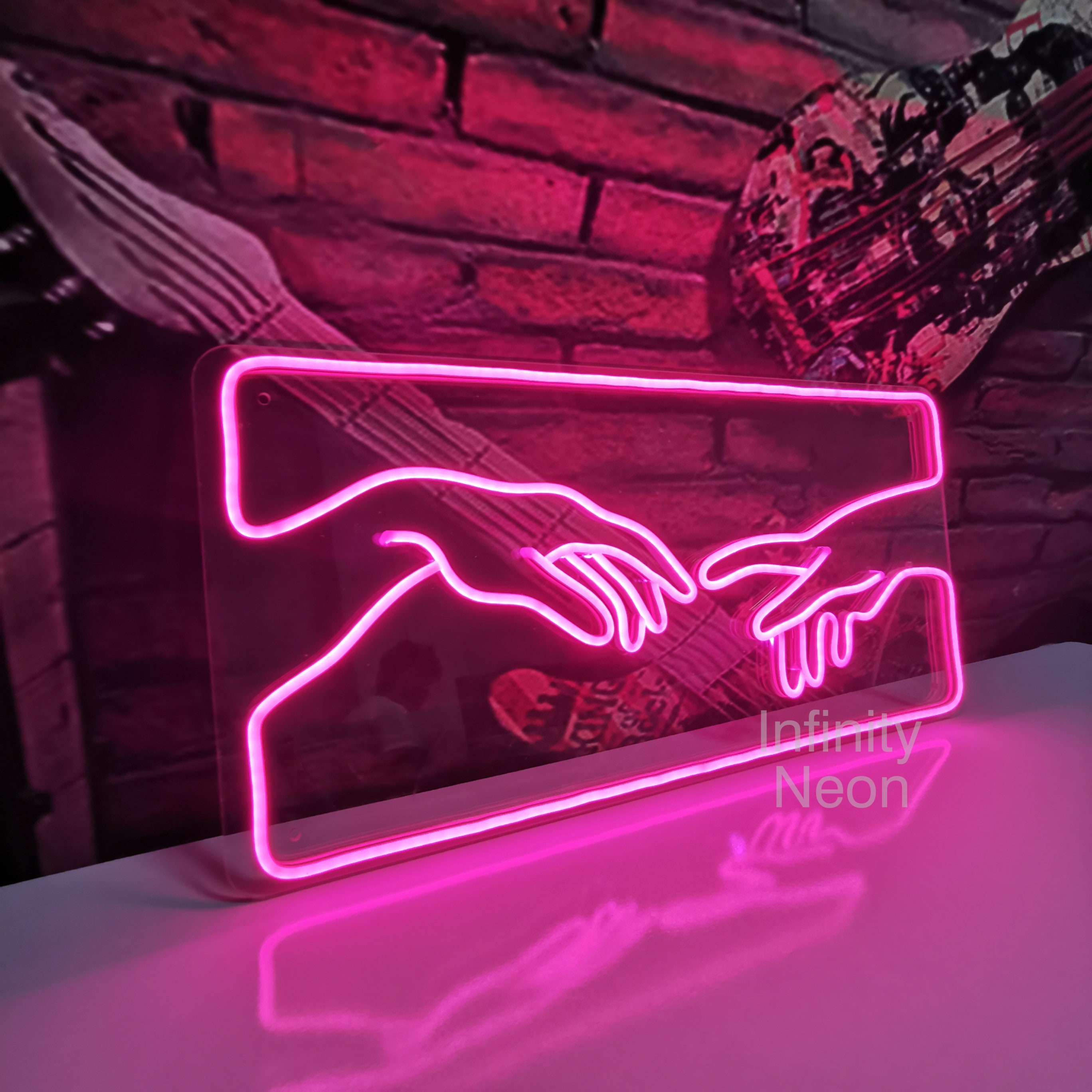 Hands of God Neon Sign/custom Neon Sign/ Handmade Neon Sign/ Neon Sign ...