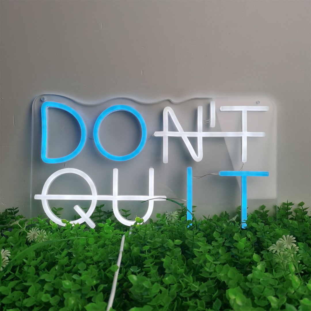 Don't Quit Neon Sign Wall Decor, DO IT Led Neon Sign Party Decorations ...