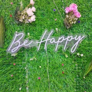 Neon Sign Be Happy ,neon Sign Bedroom,neon Lights,neon Night Light,led ...