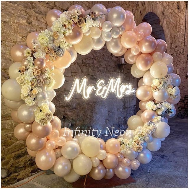Mr & Mrs Neon Sign Custom Neon Light Sign Led Custom Warm White Light ...