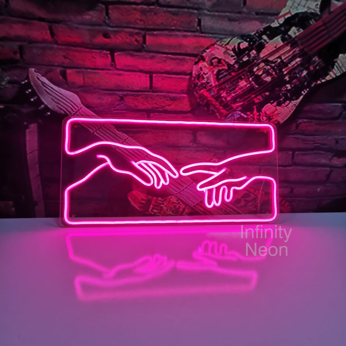 Hands of God Neon Sign/custom Neon Sign/ Handmade Neon Sign/ - Etsy