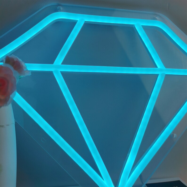 Diamond Neon Sign, Custom Neon Sign, Led Neon Sign, Neon Sign for Wall ...