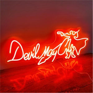 Devil May Cry Neon Sign, DMC Video Game Room Wall Decor, Gaming Neon ...