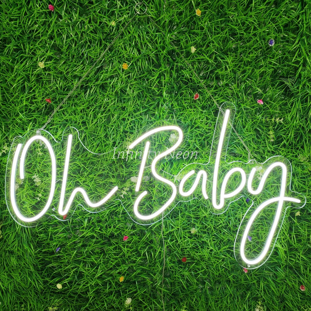 Custom Neon Sign Oh Baby Neon Sign Custom Wedding Neon Sign Led Custom ...