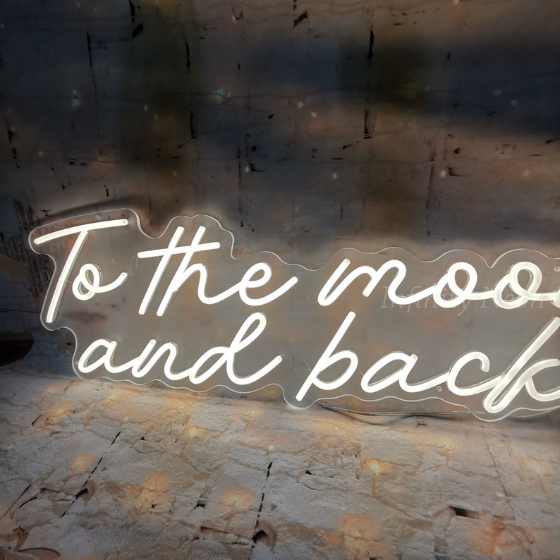 Custom Neon Sign to the Moon and Back Neon Sign Custom Wedding - Etsy