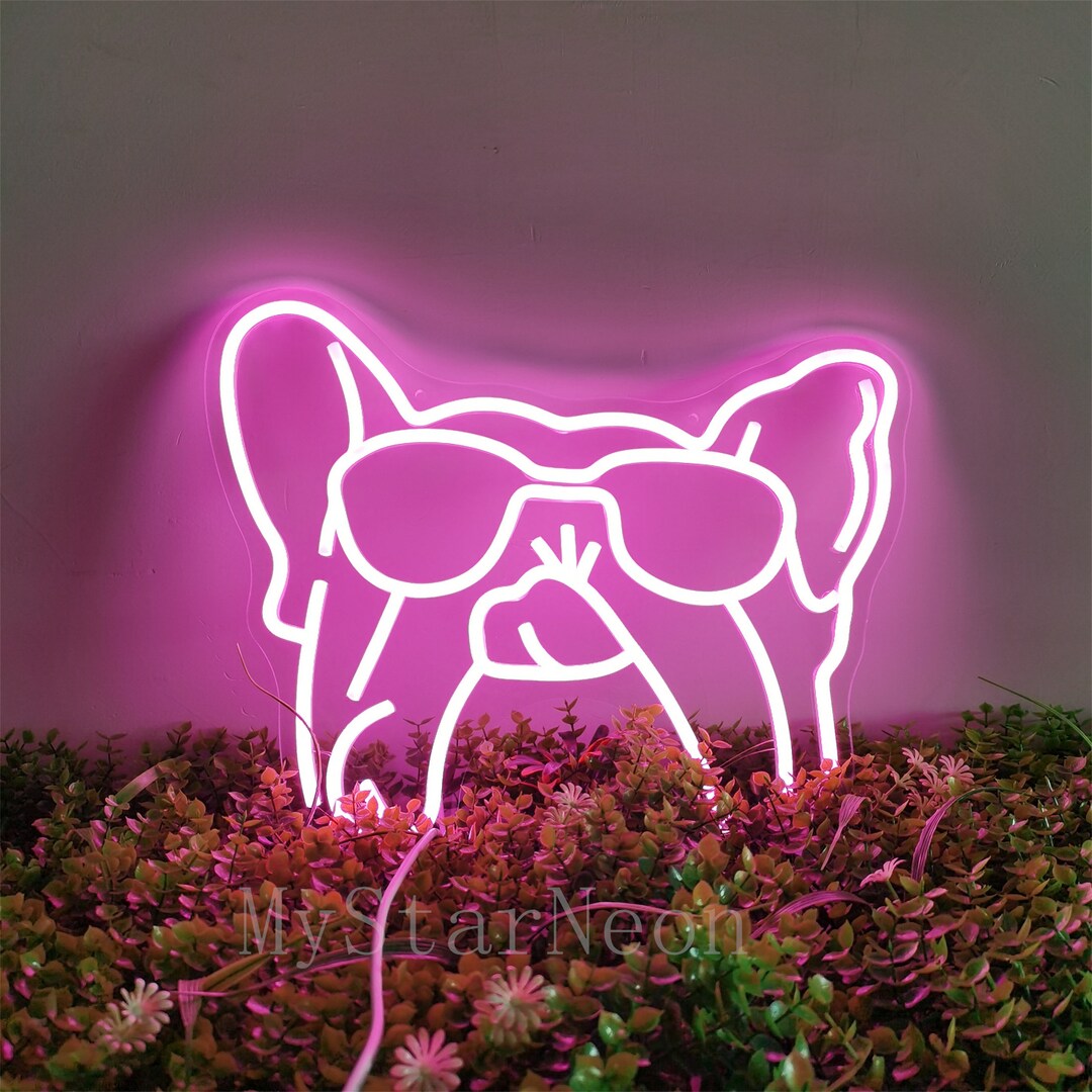 Dog Neon Sign,dog Street Art Neon Sign Creative Neon Light Home Decor ...
