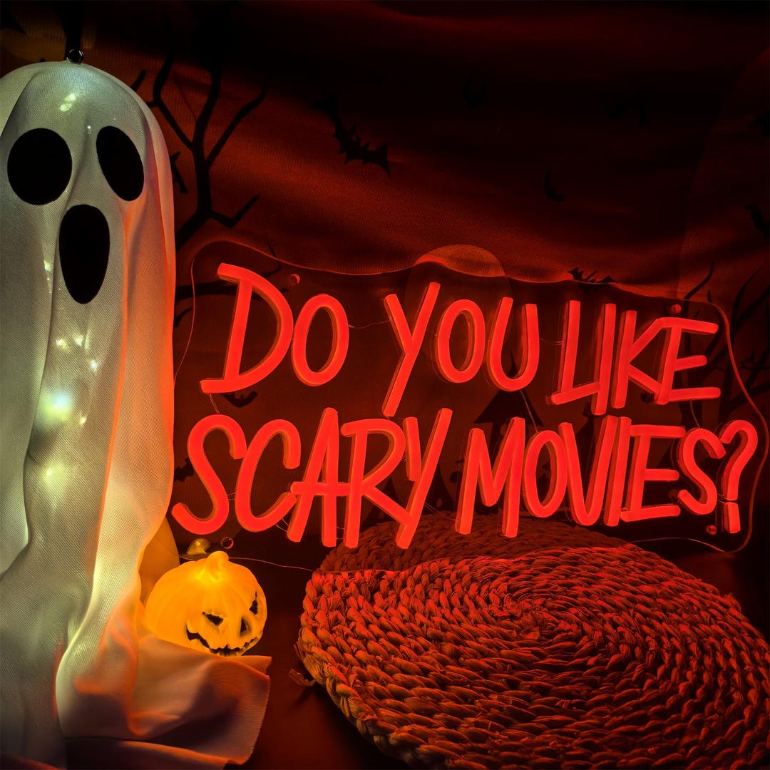 Do You Like Scary Movies? LED Neon Sign,horror Movie Quote Decor ,for ...
