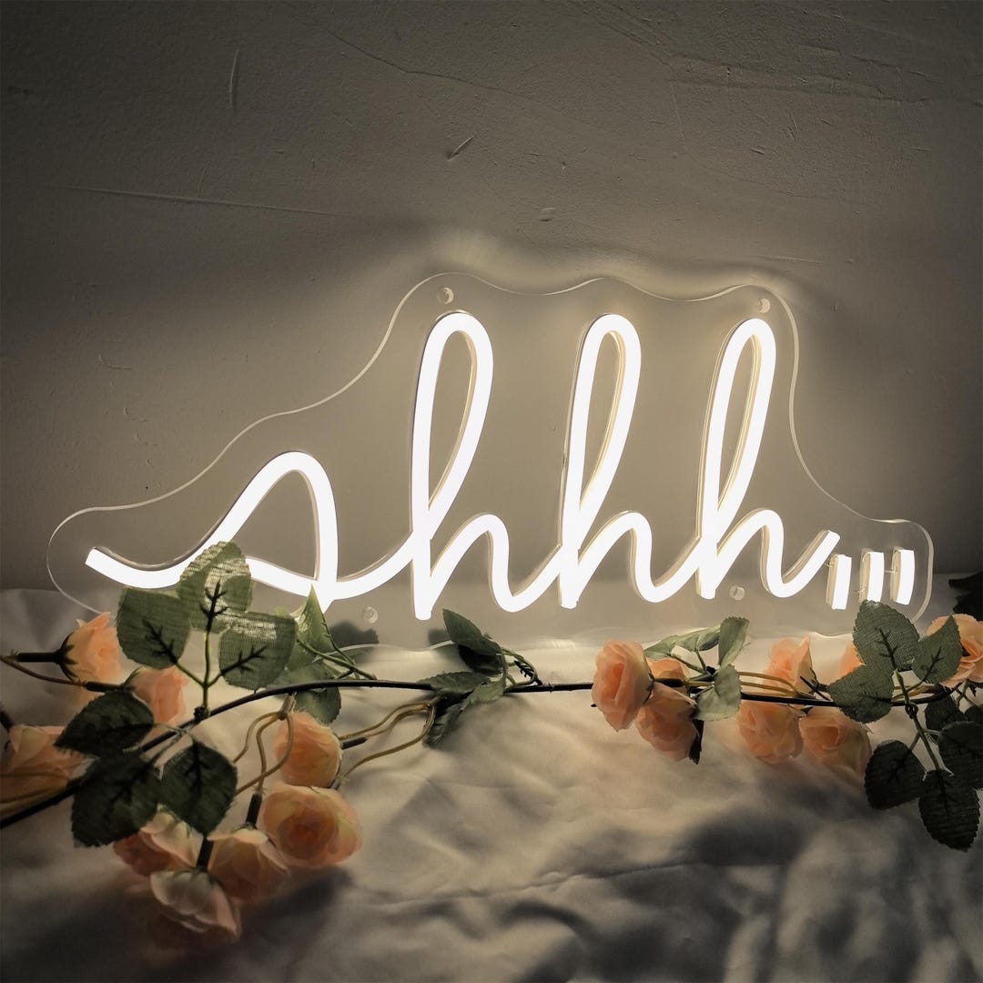 Shhh Neon Sign,led Neon Sign ,neon Signs for Wall Decor, Bedroom Bar ...