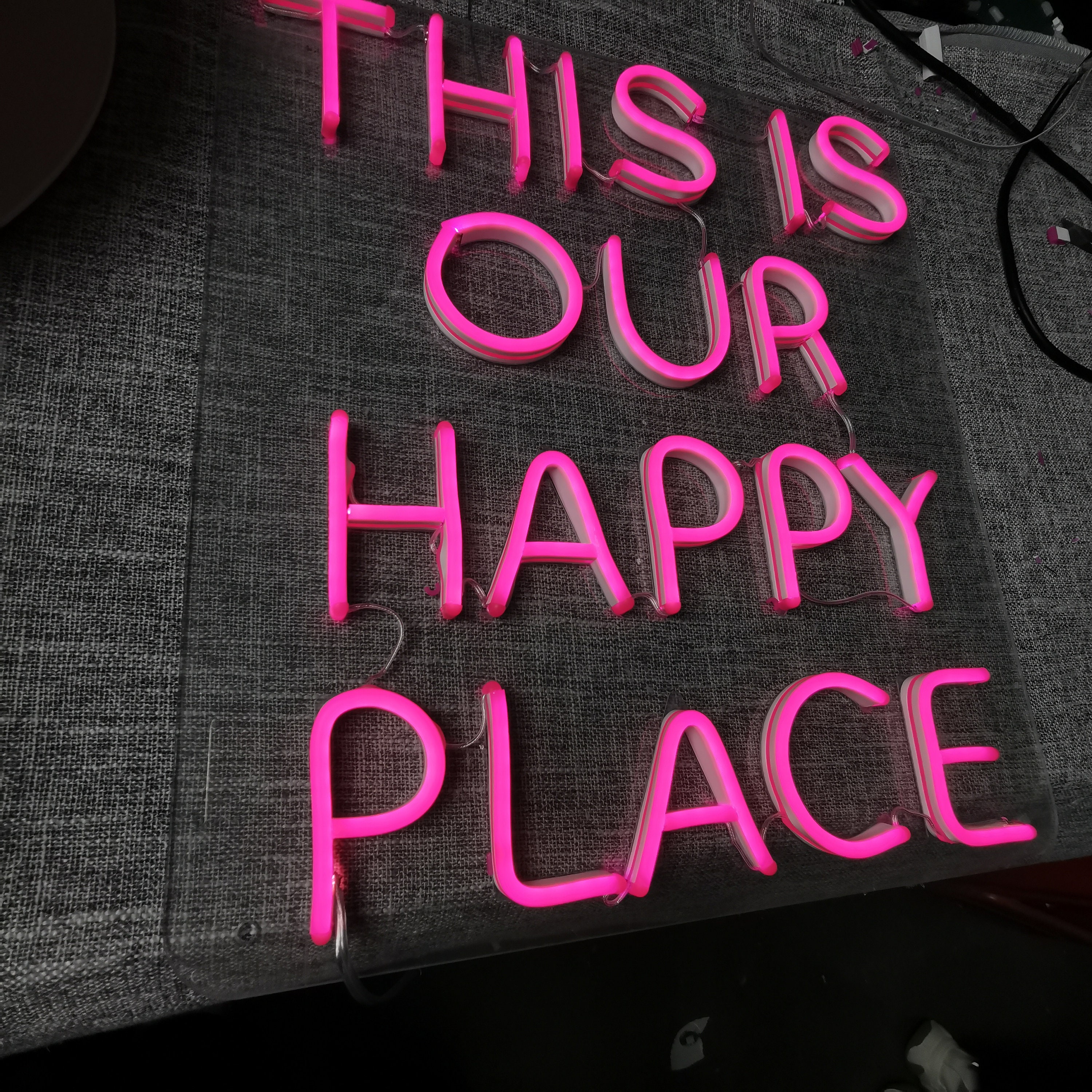 This Is Our Happy Place Neon Sign Custom Name Neon Sign LED | Etsy