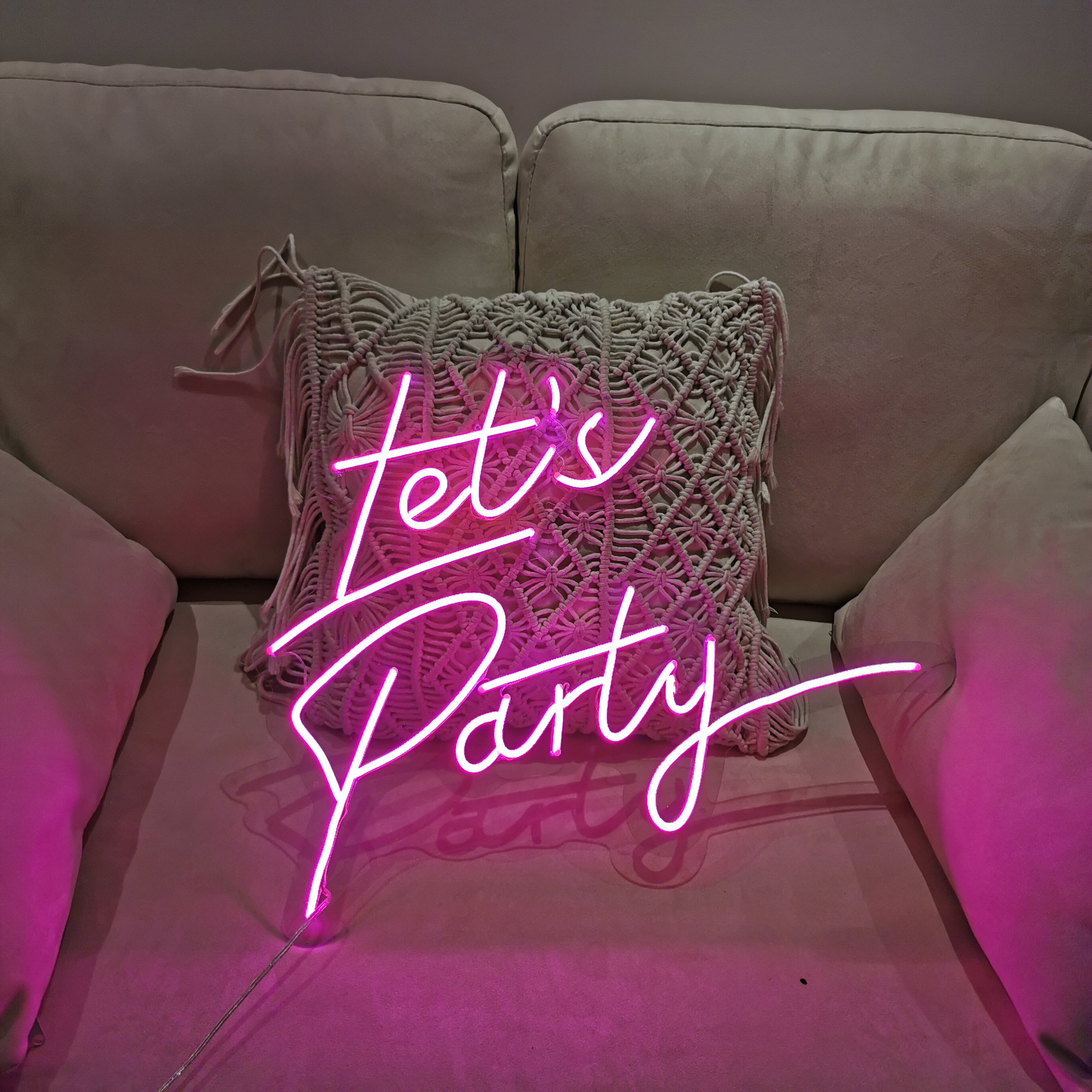 Let's Party Neon Sign Flex Led Neon Light Sign Led Text | Etsy