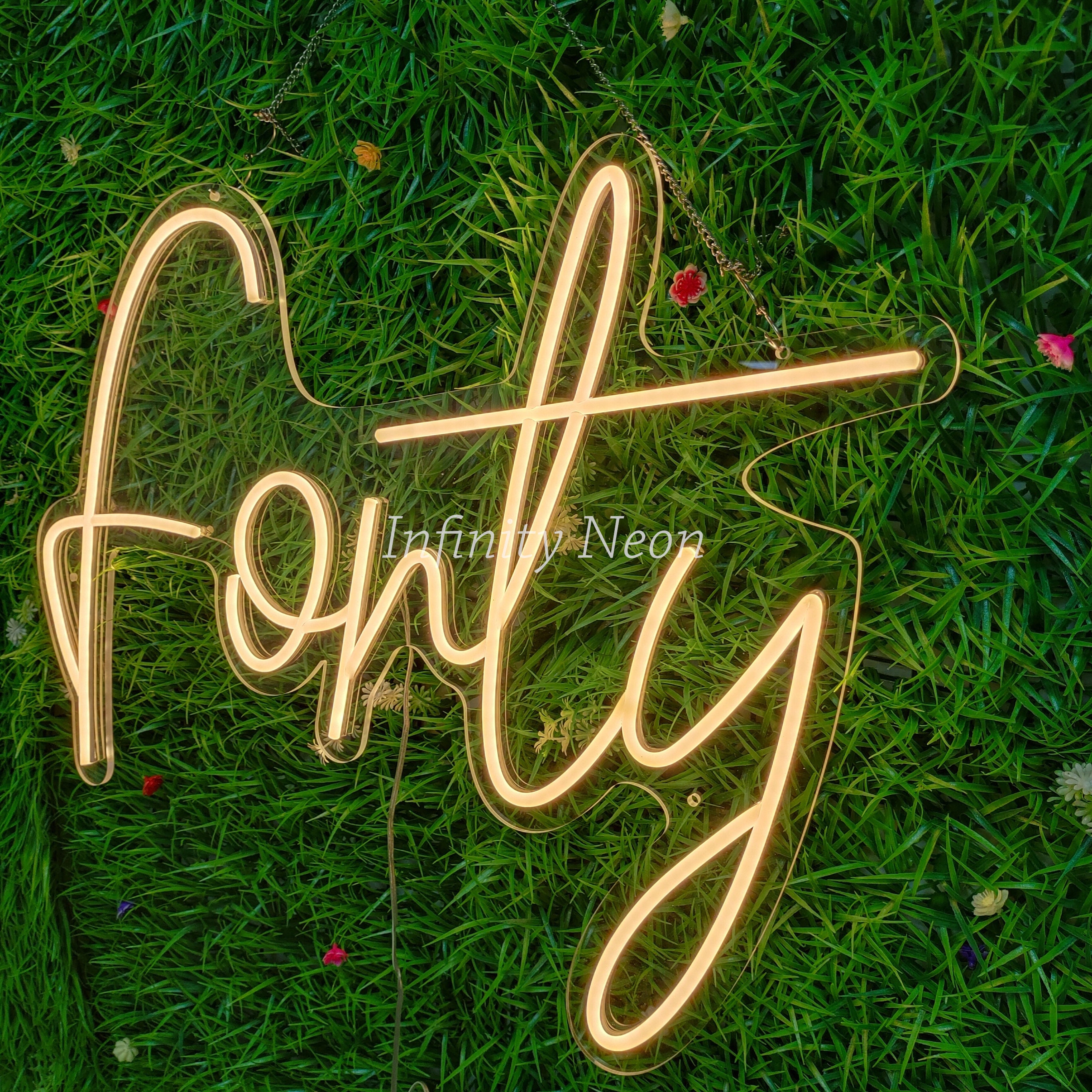 Custom Forty Neon Sign /customized Neon Sign /neon Light Sign - Etsy