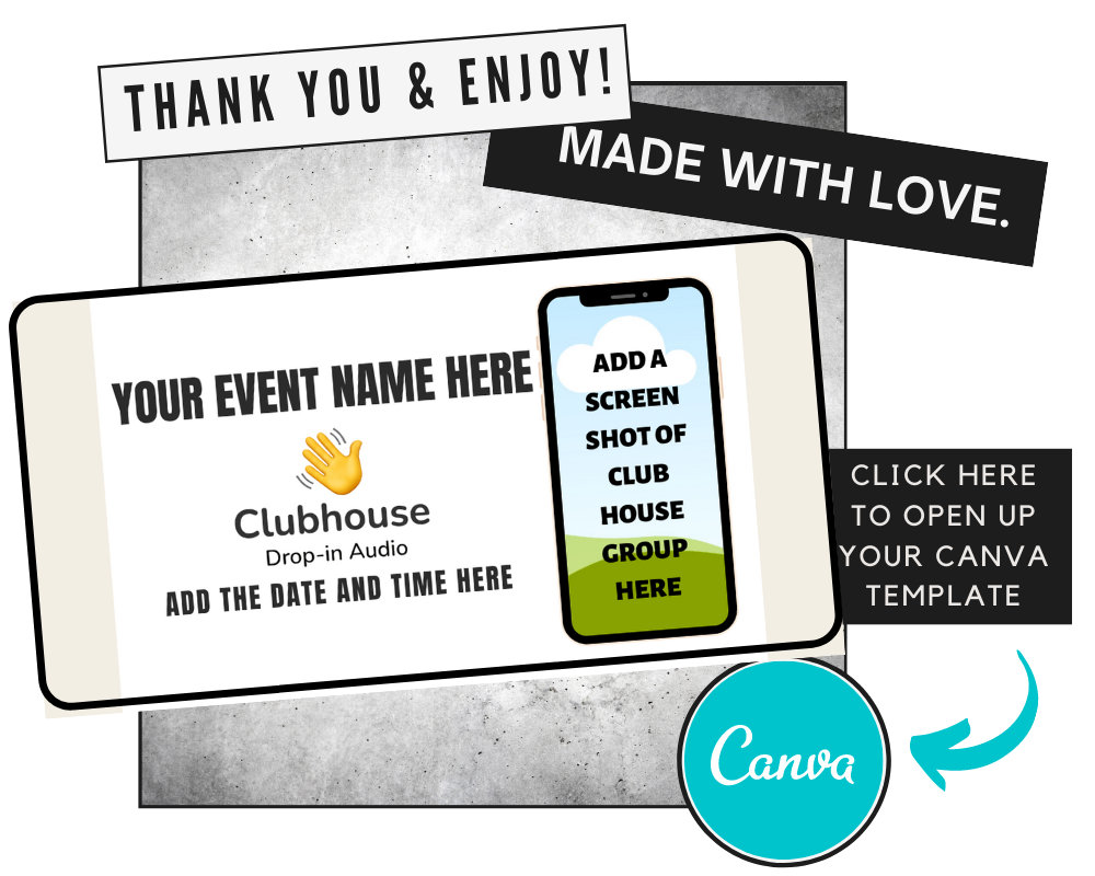 Clubhouse Facebook Cover Event Flyer Template - Etsy