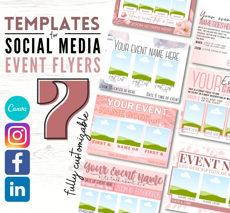 Social Media Event Flyer Template - Etsy