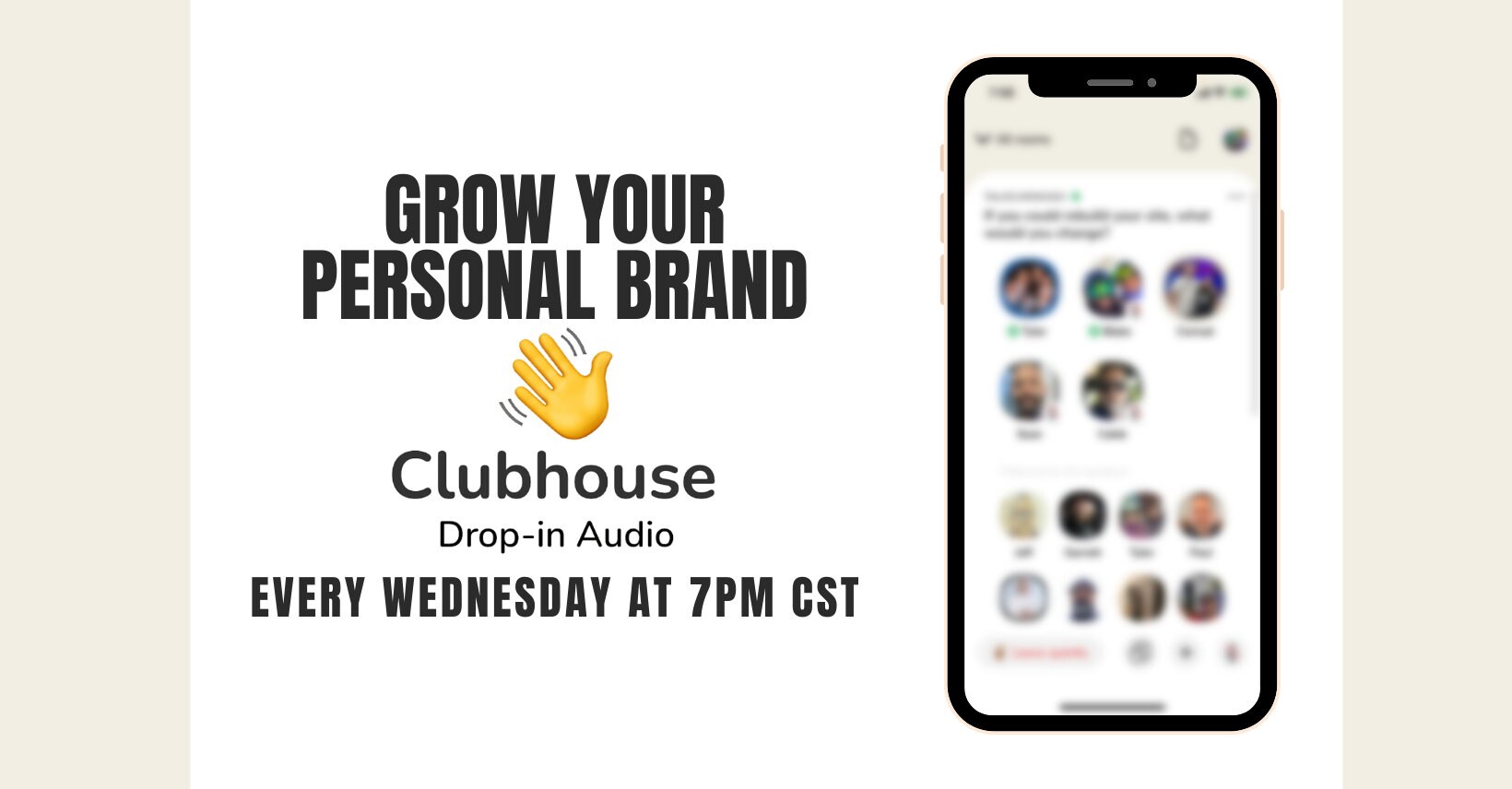 Clubhouse Facebook Cover Event Flyer Template - Etsy