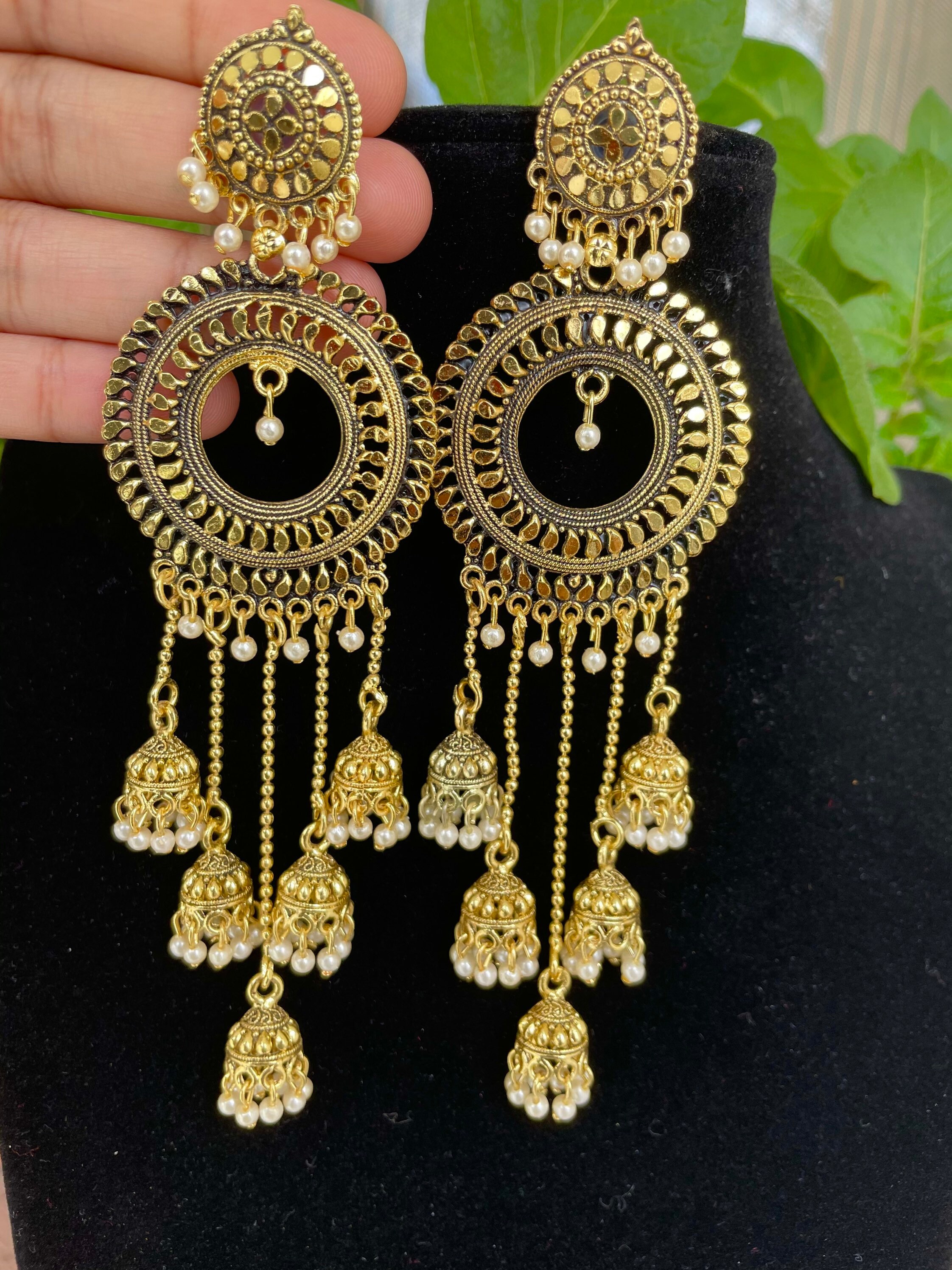 Gold Plated Jhumke / Earrings / Jhumka | Etsy