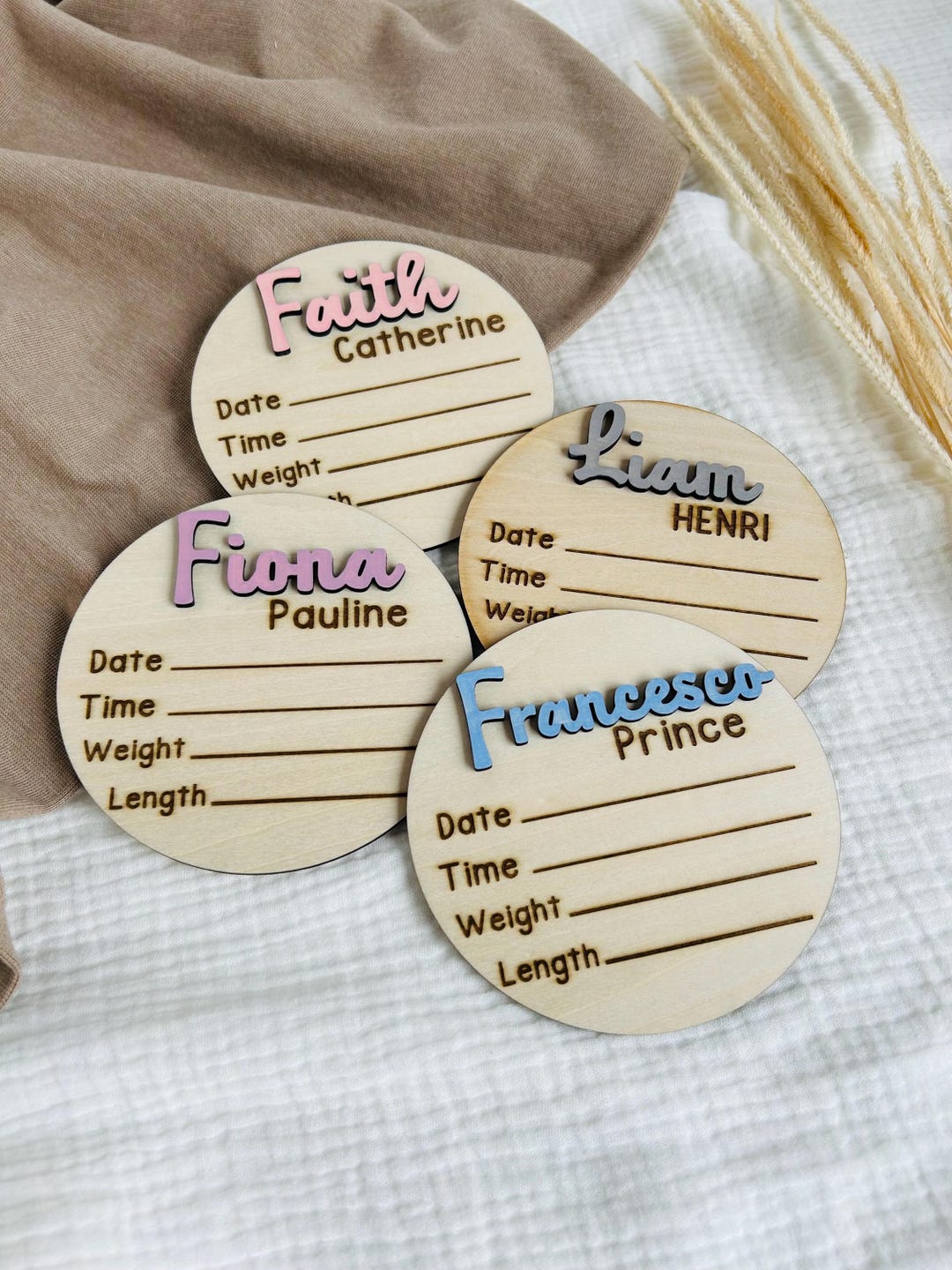 Personalized Birth Stats Wooden Plaque Custom Baby Birth Announcement ...