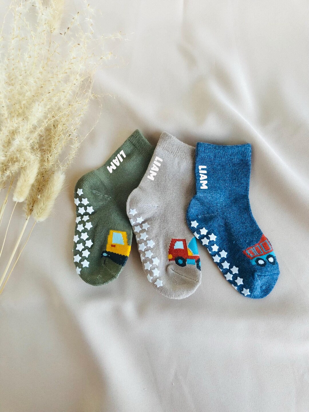Personalized Children's Socks With Name Anti-slip Toddler Socks ...