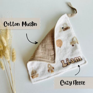 Personalized Baby Lovey for Newborn Pacifier Holder Blanket With Custom ...
