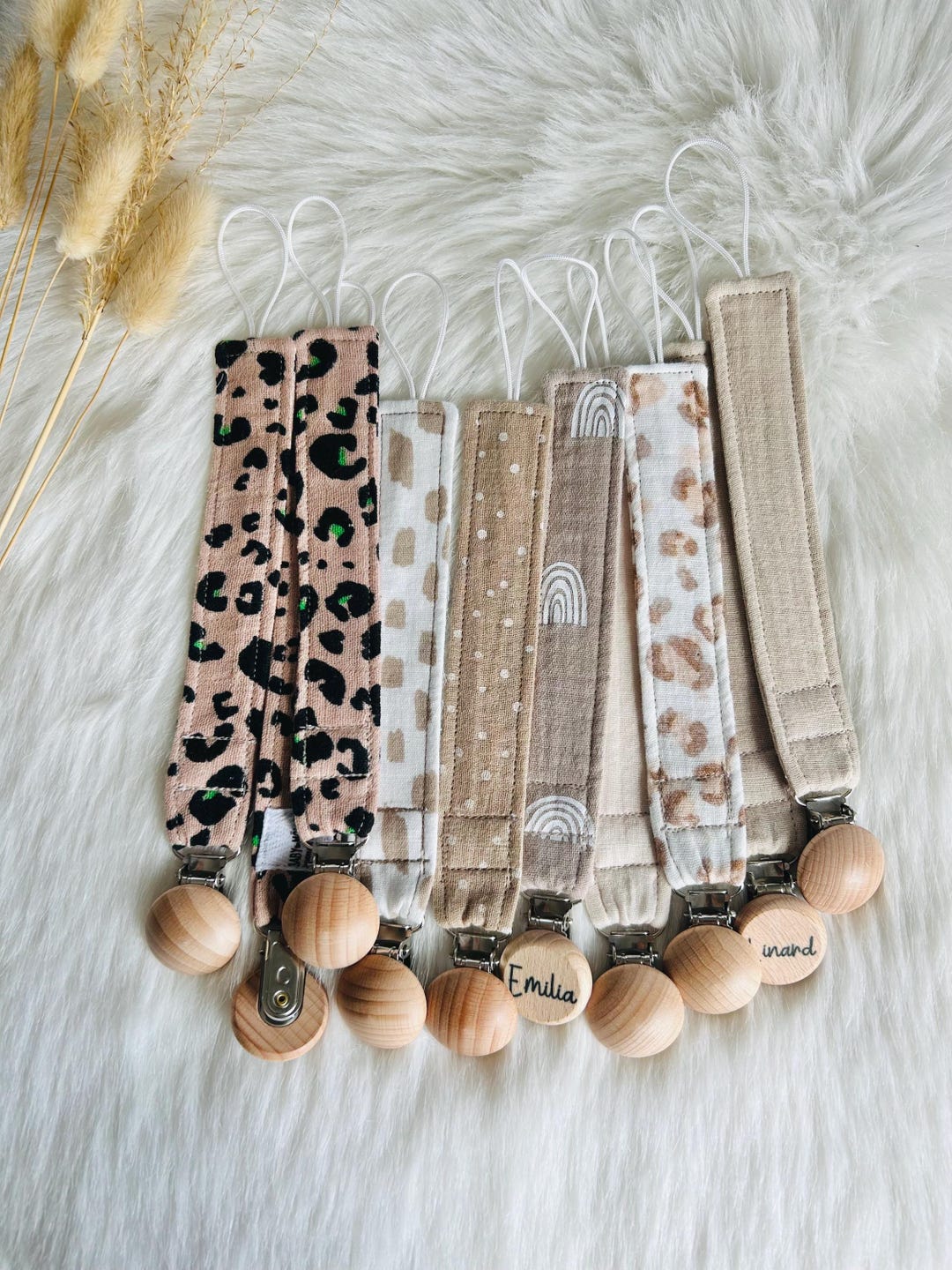 Minimalist Neutral Baby Pacifier Clip for Baby Boy and Baby Girl Simple ...