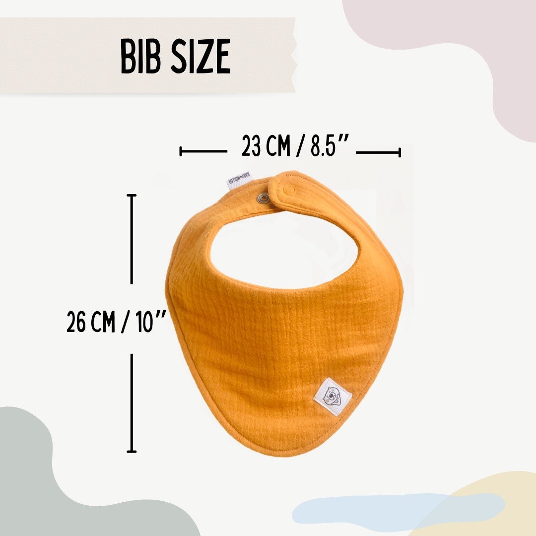 Muslin Baby Bib: 3-layer Natural Cotton Gauze, Sensitive Skin - Etsy