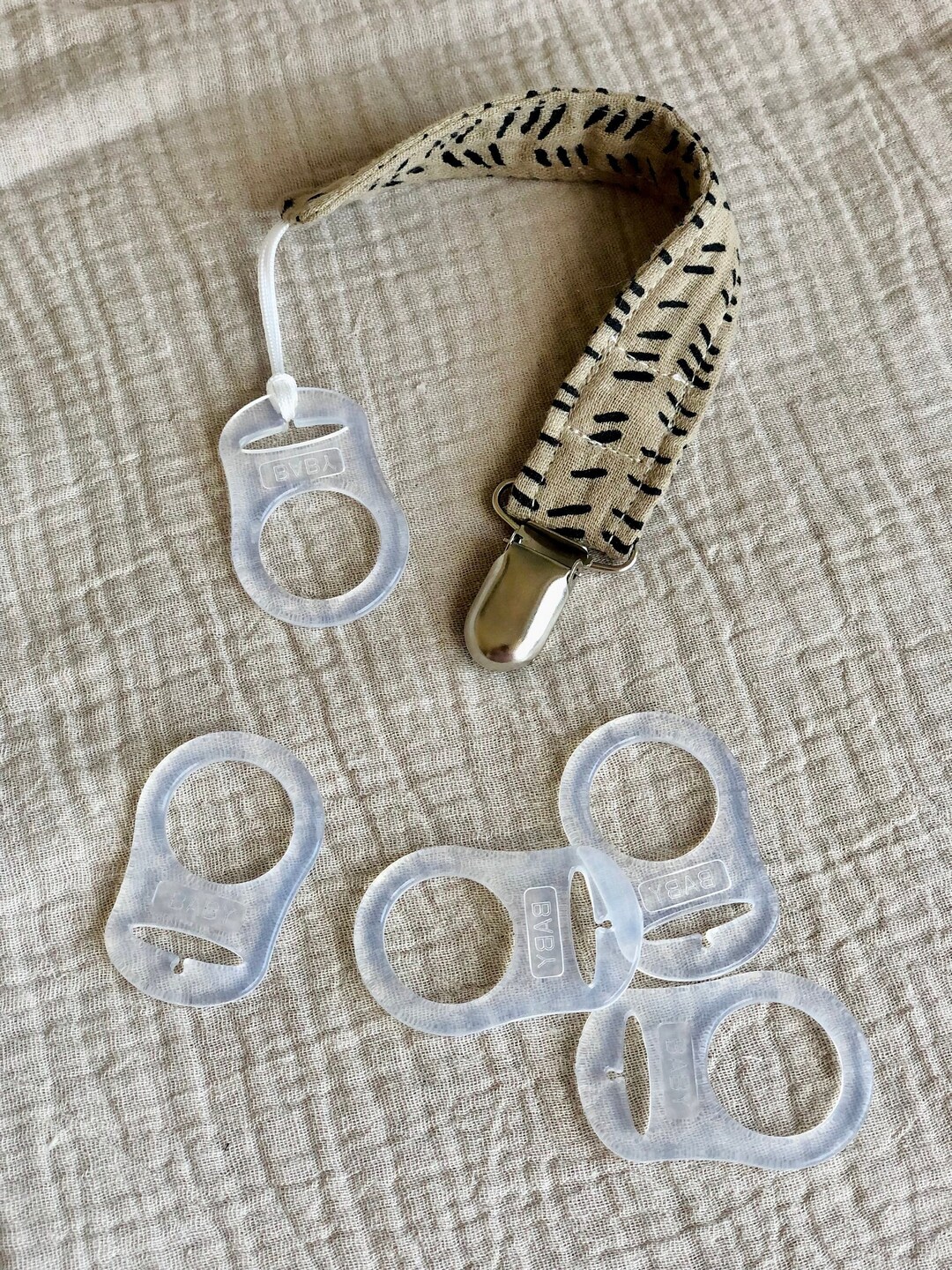 Transparent Silicone Adapter for Pacifier Clip Silicone Attachment ...